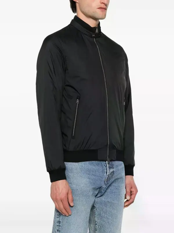 Herno Logo-plaque Bomber Jacket - Black