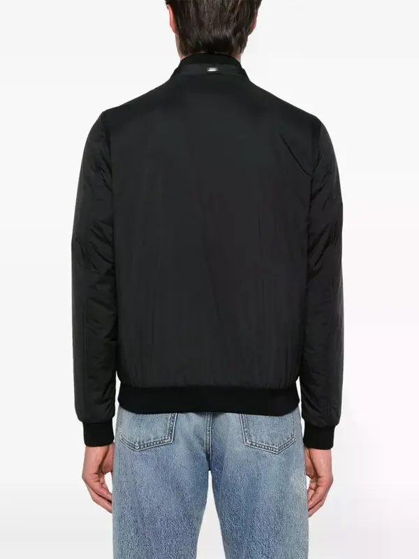 Herno Logo-plaque Bomber Jacket - Black