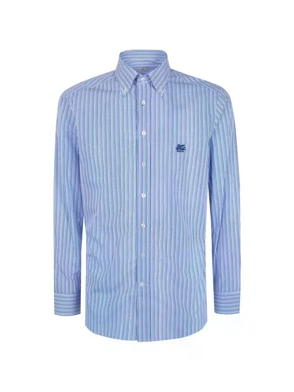 Etro Striped Buttoned Shirt - Blue