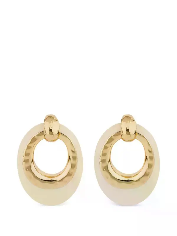 Gas Bijoux Selva Hammered Hoop Earrings - Neutrals