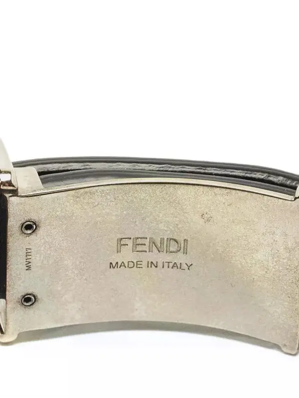 Fendi Resin Studs Leather Bracelet