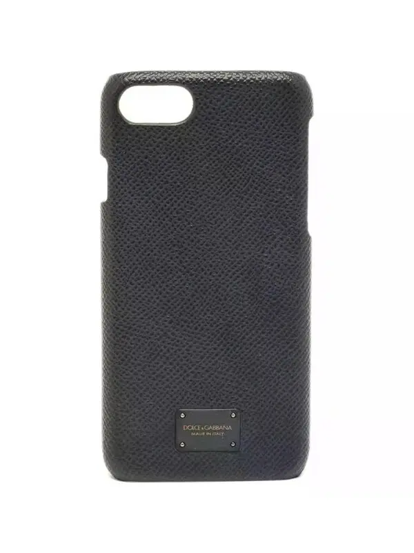 Dolce & Gabbana Leather Iphone 7 Phone Case - Black