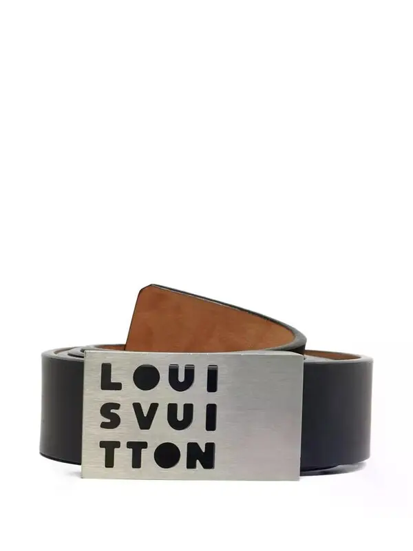 LOUIS VUITTON 2003 Cut-out Logo Belt - Black