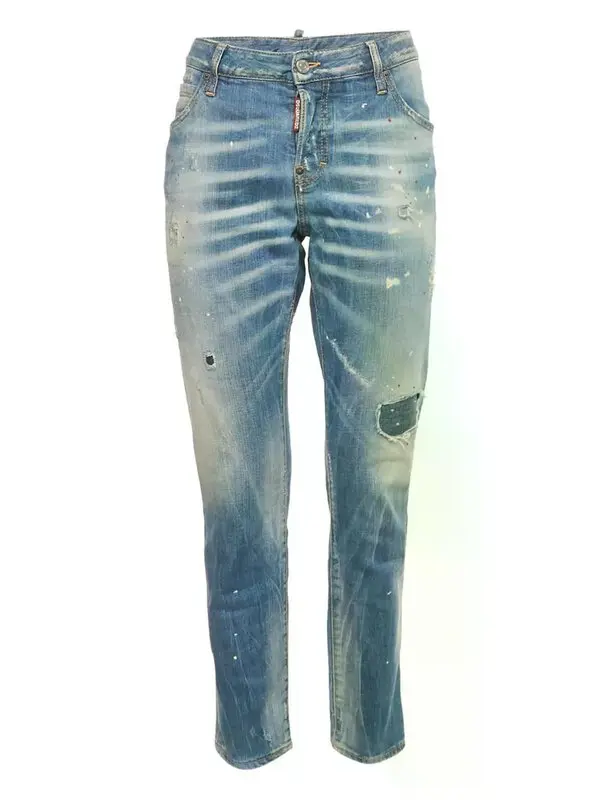 Dsquared2 Artistic Paint Distressed Jeans