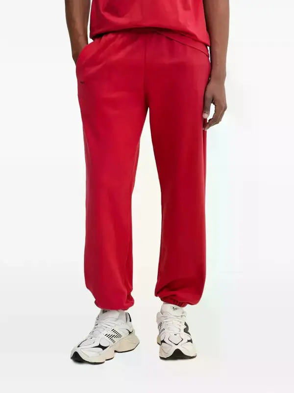 PANGAIA Logo-print Cuffed Track Pants - Red