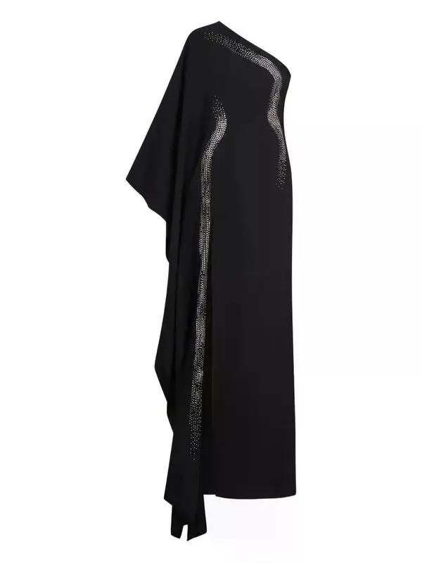 TALLER MARMO Palladium One-shoulder Embellished Maxi Dress