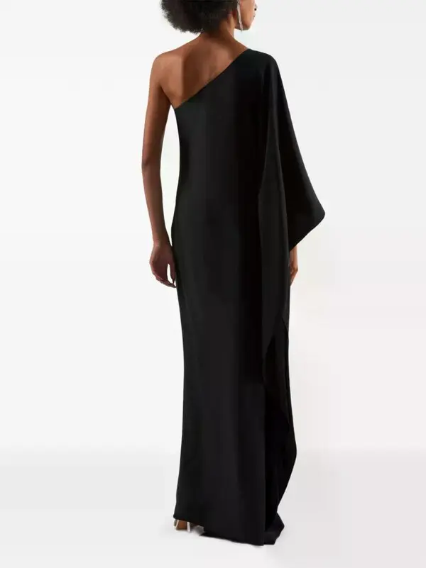 TALLER MARMO Palladium One-shoulder Embellished Maxi Dress