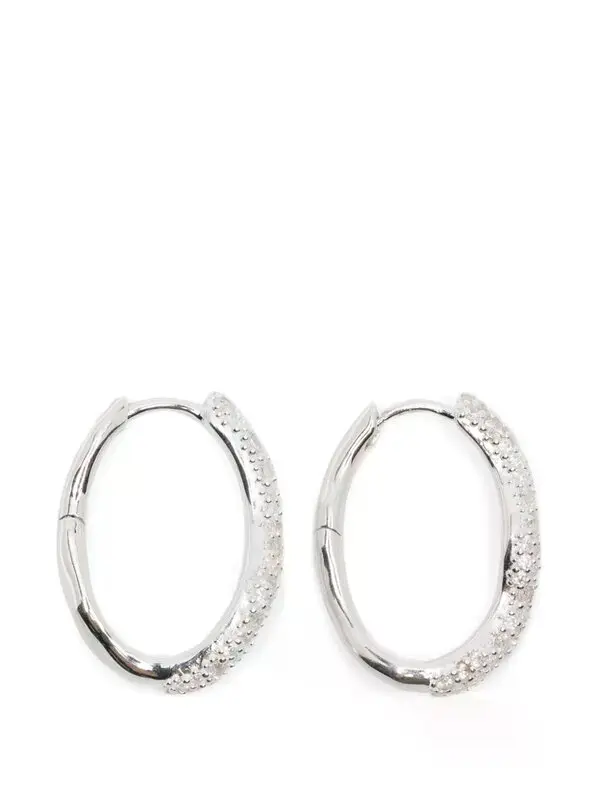 MISSOMA Molten Embellished Hoop Earrings - Silver