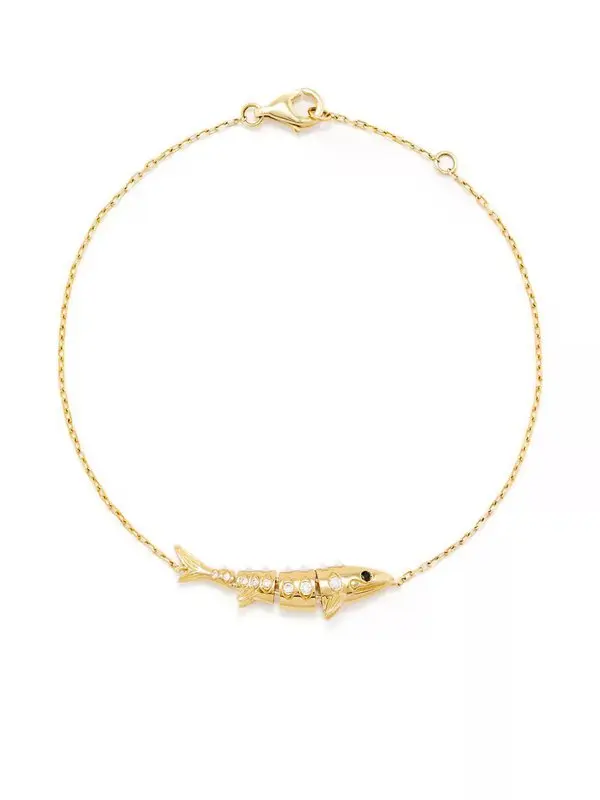 Yvonne Léon 9k Yellow Fish Diamond Bracelet - Gold