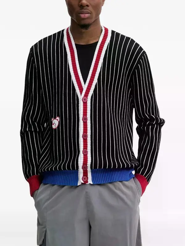 INBETWEENERS Striped Appliqué Cardigan