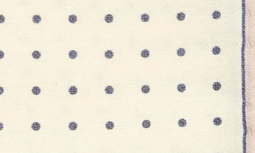Eleventy Polka Dot Wool & Cotton Muslin Pocket Square - Ivory And Blue