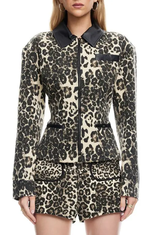 Lioness Soho Print Jacket - Leopard
