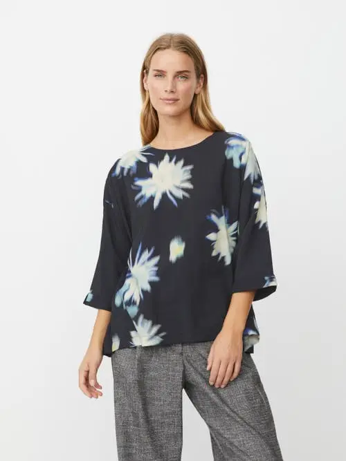MASAI COPENHAGEN Becca 3/4 Sleeve Round Neck Blouse