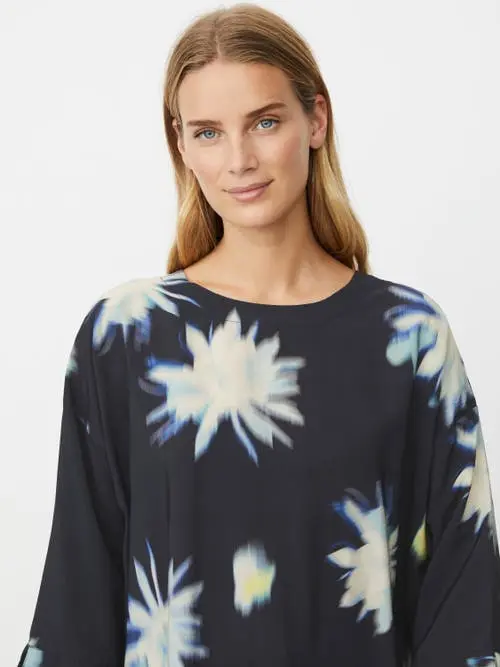 MASAI COPENHAGEN Becca 3/4 Sleeve Round Neck Blouse