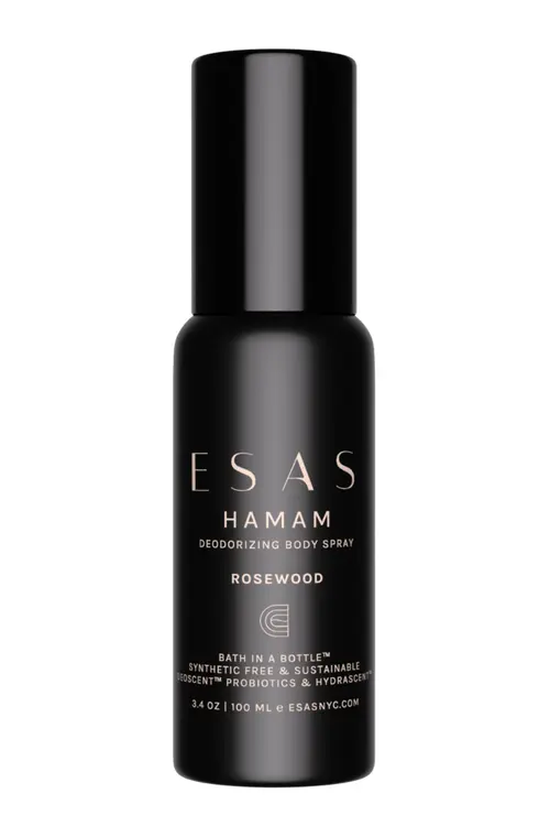 ESAS NYC Rosewood Hamam Organic Deo Body Spraycedarwood & Crimson Rose - Black