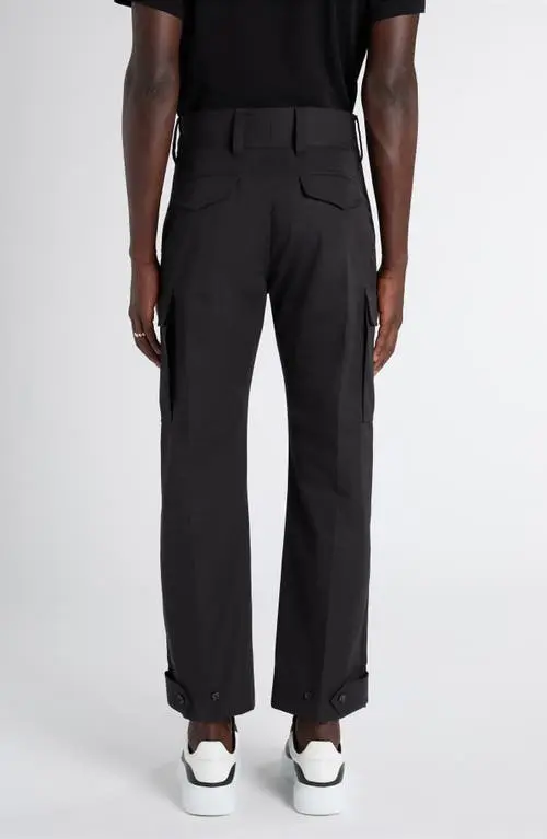 Alexander McQueen Straight-leg Cotton Cargo Pants
