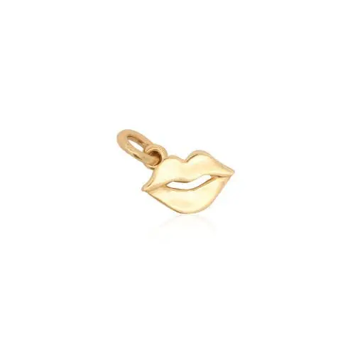 THE LOVERY FINE JEWELRY Mini Gold Lip Charm - Yellow Gold