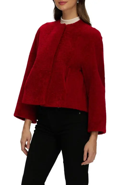 Gorski Genuine Shearling Reversible Jacket - Red