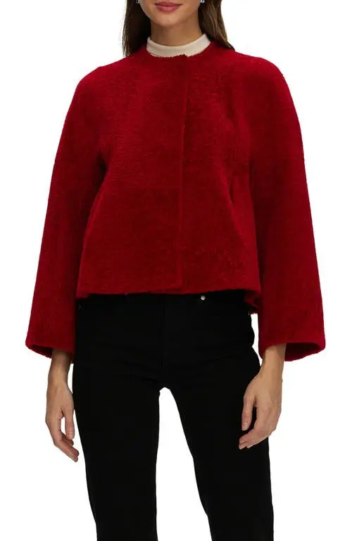 Gorski Genuine Shearling Reversible Jacket - Red