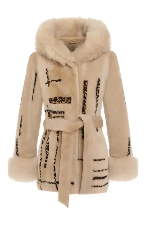 Gorski Reversible Genuine Shearling Parka With Cuffs