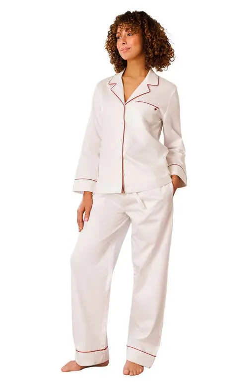 CHRISTY Luxury Sateen Pyjamas - White