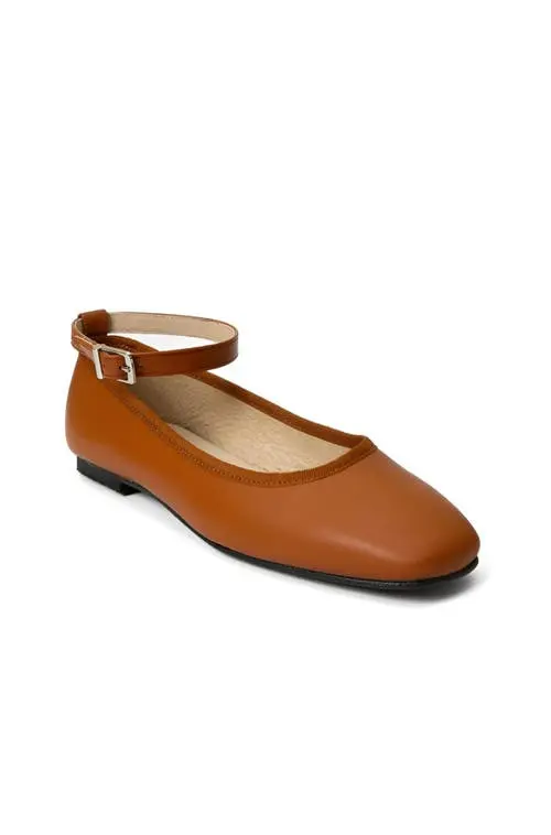 MENINA STEP Brive Classic Mary Jane Flat - Caramel