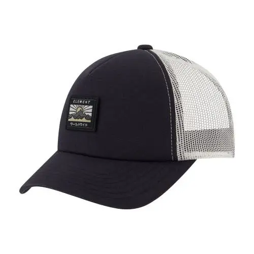 ELEMENT Logo Trucker Hat With Mesh Back And Snapback Closure - Dark Navy