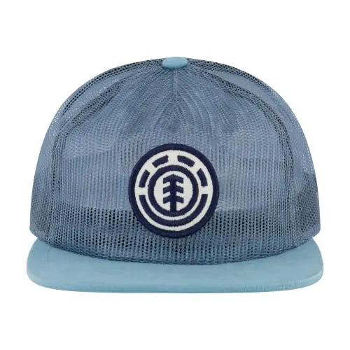ELEMENT Low Profile Mesh Crown Cap With Embroidered Patch Logo - Light Blue