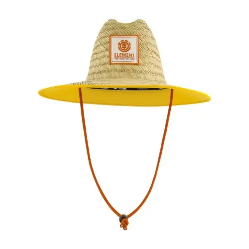 ELEMENT Woven Seagrass Lifeguard Hat With Chin Cord - Orange