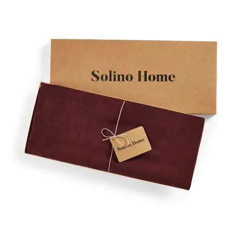 SOLINO HOME Linen Table Runnersonoma - Cordovan