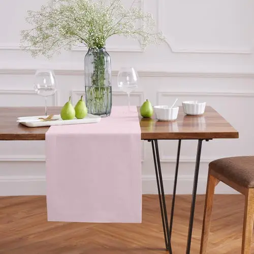 SOLINO HOME Linen Table Runnersonoma - Ice Lilac
