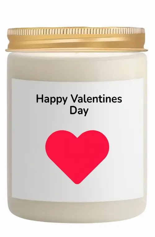 LOVERY Valentines 10oz Vanilla Scented Soy Wax Candle - Happy Valentines