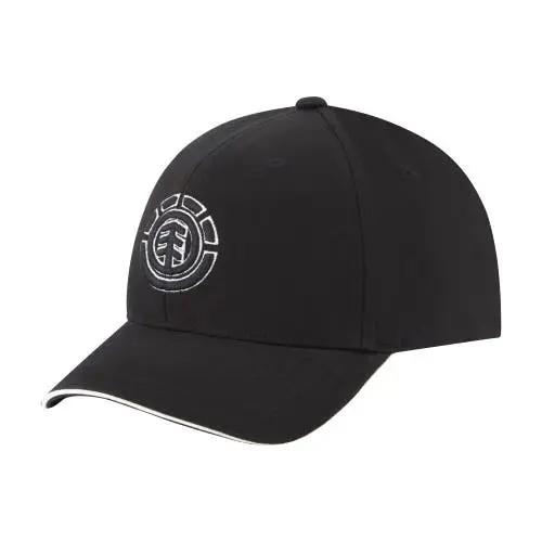 ELEMENT Stretch Fit 6-panel Cap With Curved Visor - Black