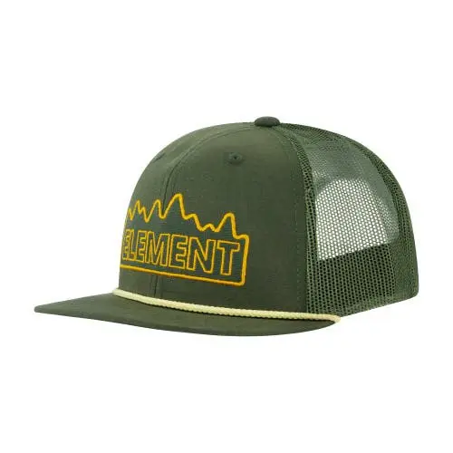 ELEMENT Cotton Ripstop Trucker Cap With Embroidered Logo - Olive