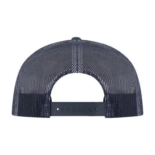 ELEMENT Flat Brim 6-panel Mesh Back Cap - Dark Green