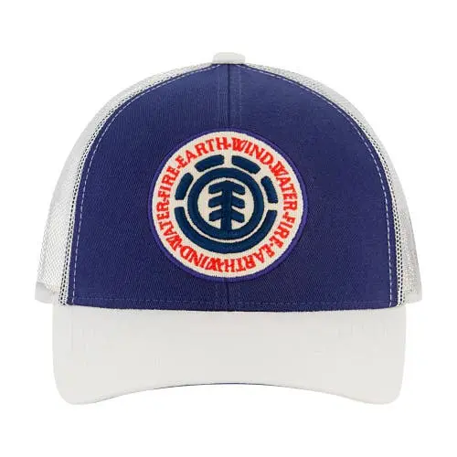 ELEMENT Constructed Contrast Stitch Cotton Twill Trucker Cap - Navy