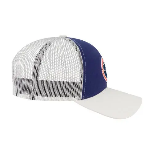 ELEMENT Constructed Contrast Stitch Cotton Twill Trucker Cap - Navy