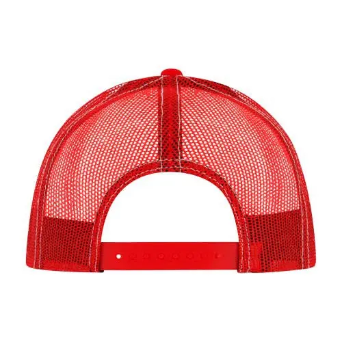 ELEMENT Constructed Contrast Stitch Cotton Twill Trucker Cap - Red
