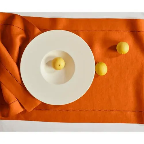 Solino Home Linen Table Runner For Dining Table - Pumpkin