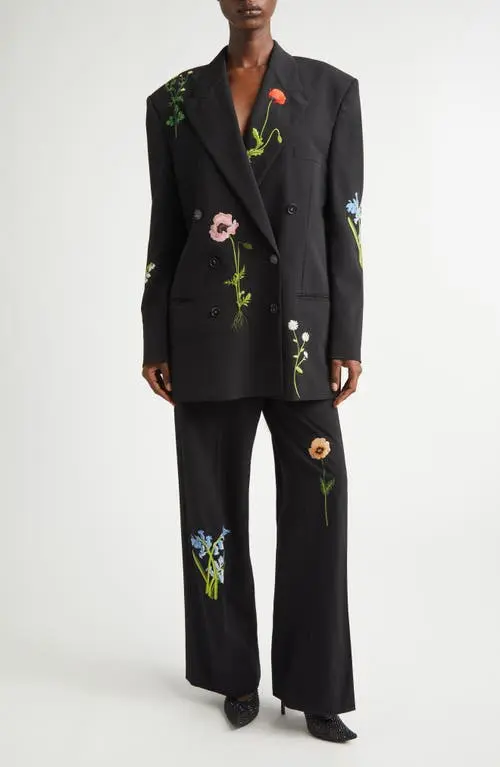Stella McCartney Flower Embroidered Wool Jacket