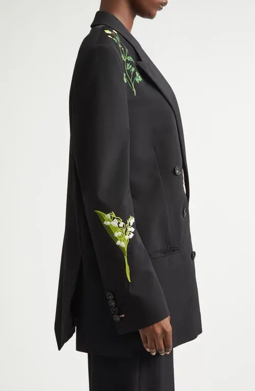 Stella McCartney Flower Embroidered Wool Jacket