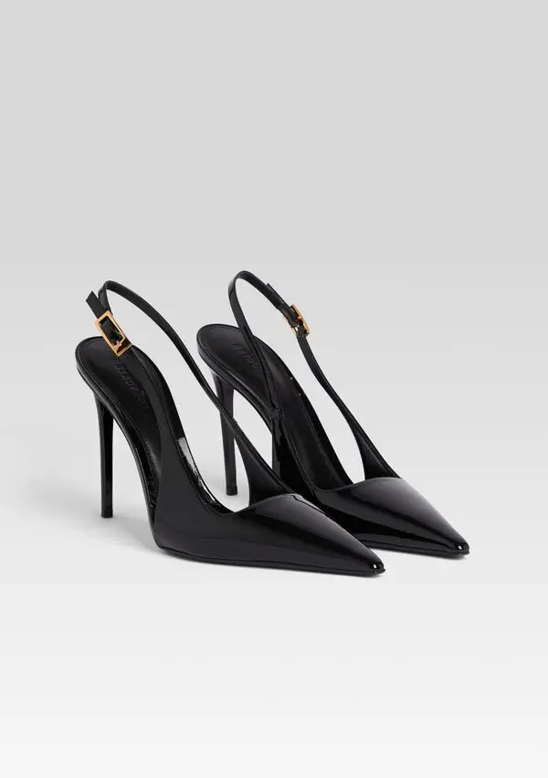 Retrofete Gwyneth Leather Slingback - Black