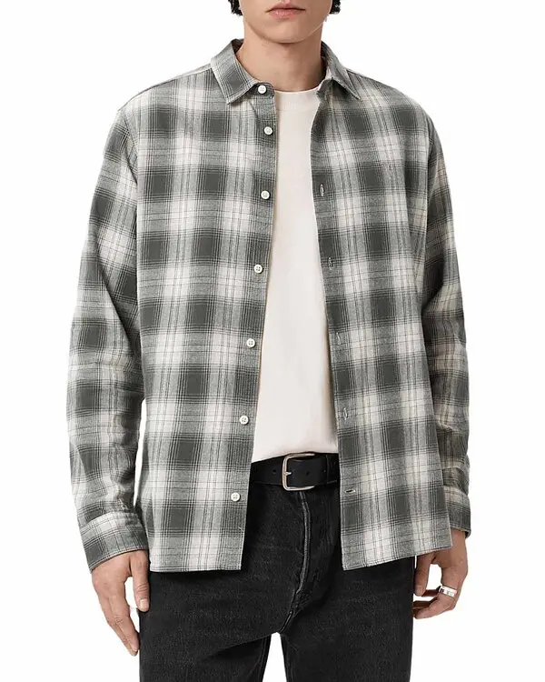 ALLSAINTS Kelby Long Sleeve Shirt - Clouded Grey