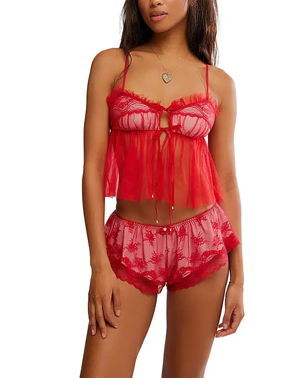 Free People Nightcall Boudoir Set - Lux Red