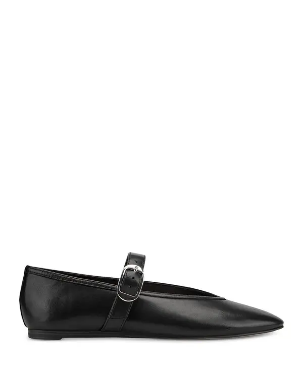 MARC FISHER LTD. Godea Leather Flats - Black