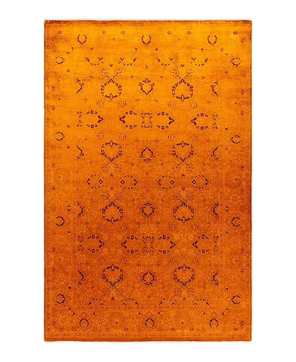 Bloomingdale'S Fine Vibrance M1405 Area Rug, 6'1 X 9'3 - Orange