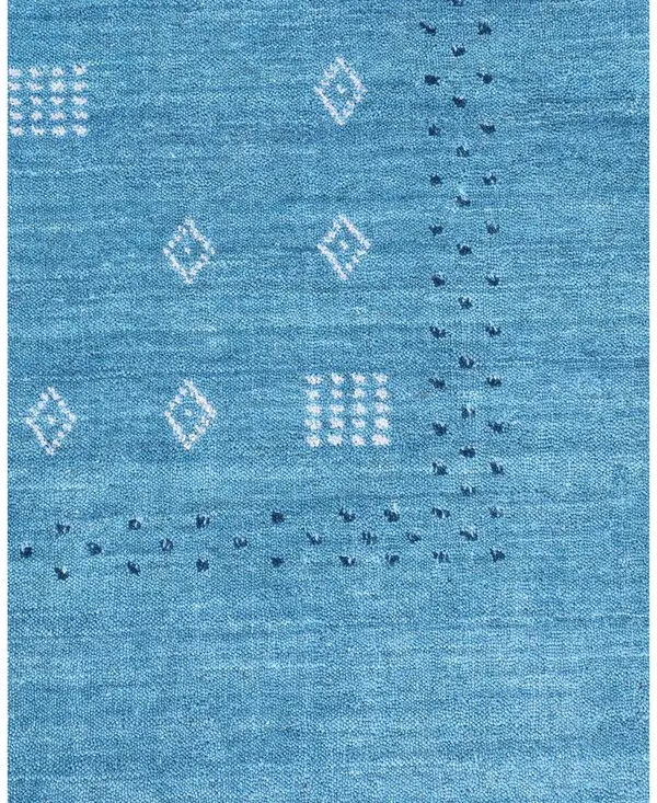 TIMELESS RUG DESIGNS Gabbeh Simi Area Rug 4'0x6'0 - Sapphire