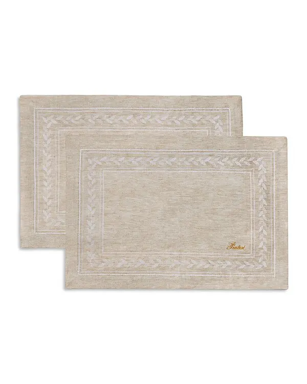 PRATESI Impero Oblong Placemats, 14 X 20, Set Of 4 - Beige