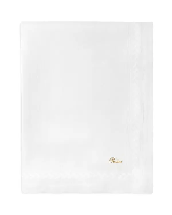 PRATESI Impero Round Tablecloth, 90 - White