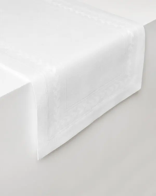 PRATESI Impero Round Tablecloth, 90 - White